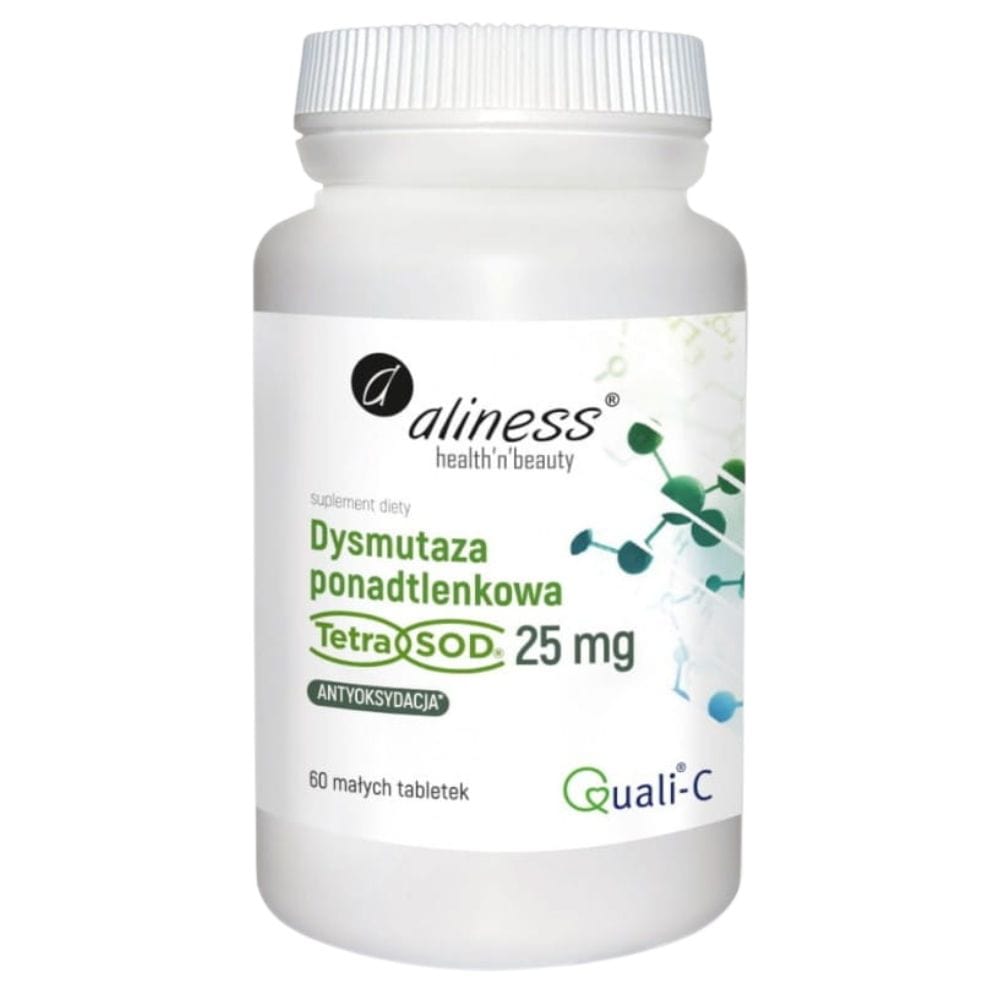 Aliness Superoxide Dismutase (Tetra Sod) 25 mg - 60 Tablets – Medpak