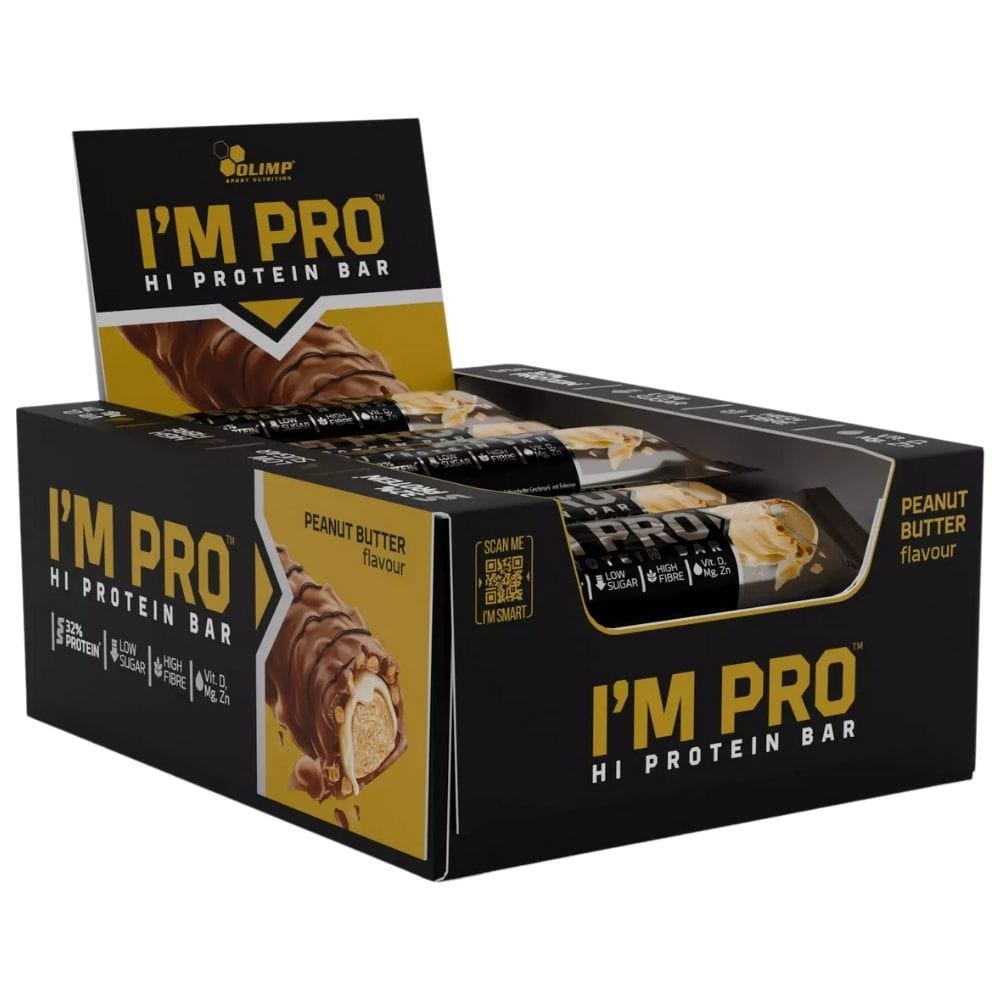 Olimp I'M PRO Protein Bar, Peanut Butter - 15 Pieces – Medpak