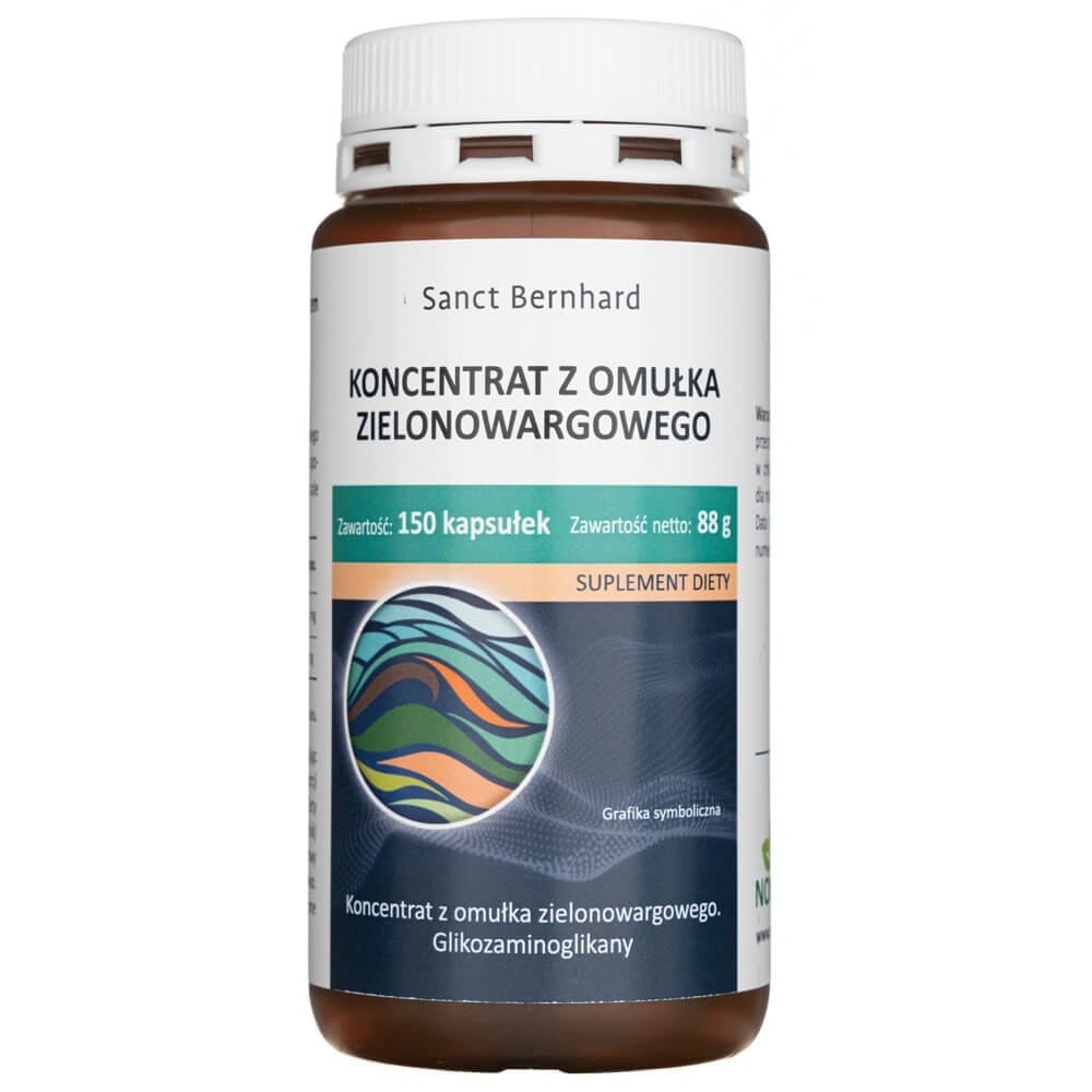 Sanct Bernhard Green-Lipped Mussel Concentrate 500 mg - 150 Capsules ...