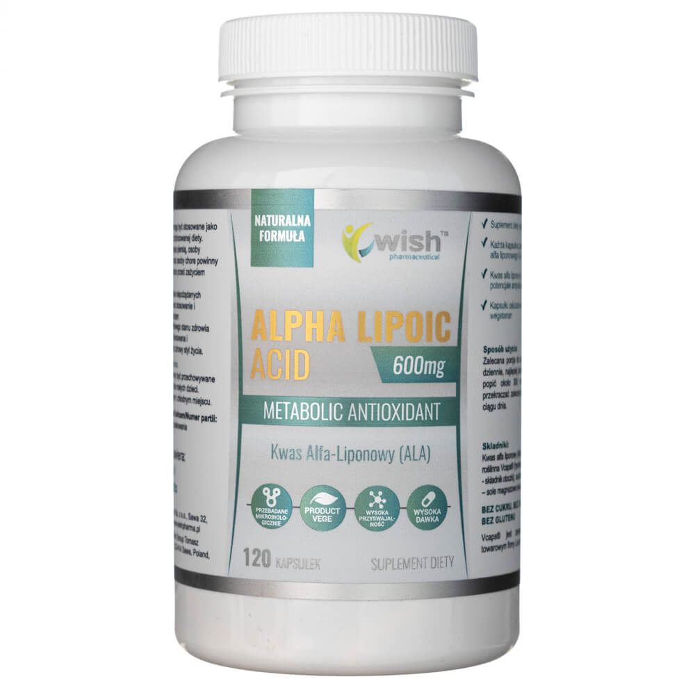 Wish Alpha Lipoic Acid (ALA) 600 mg - 120 Capsules – Medpak